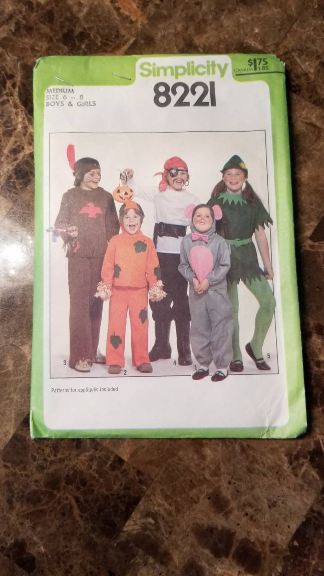 1977 Halloween Costume Sewing Pattern for Girls/boys Size 6-8, Vintage ...