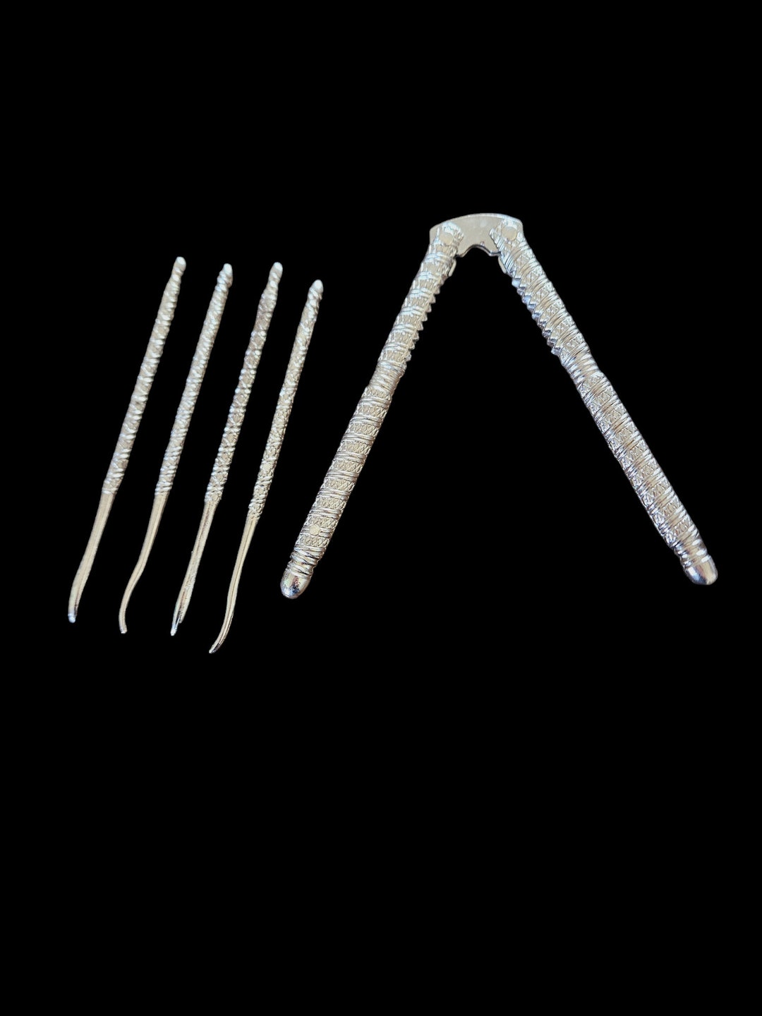 Vintage Nut Cracker and 4 Nut Picks, Shell Nut Cracker Set, Lobster ...