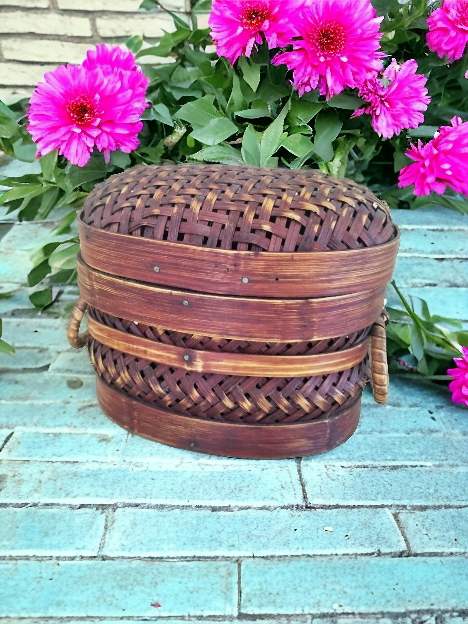 Vintage Wicker Trinket Box for Storage, Miniature Chest, Decorative ...