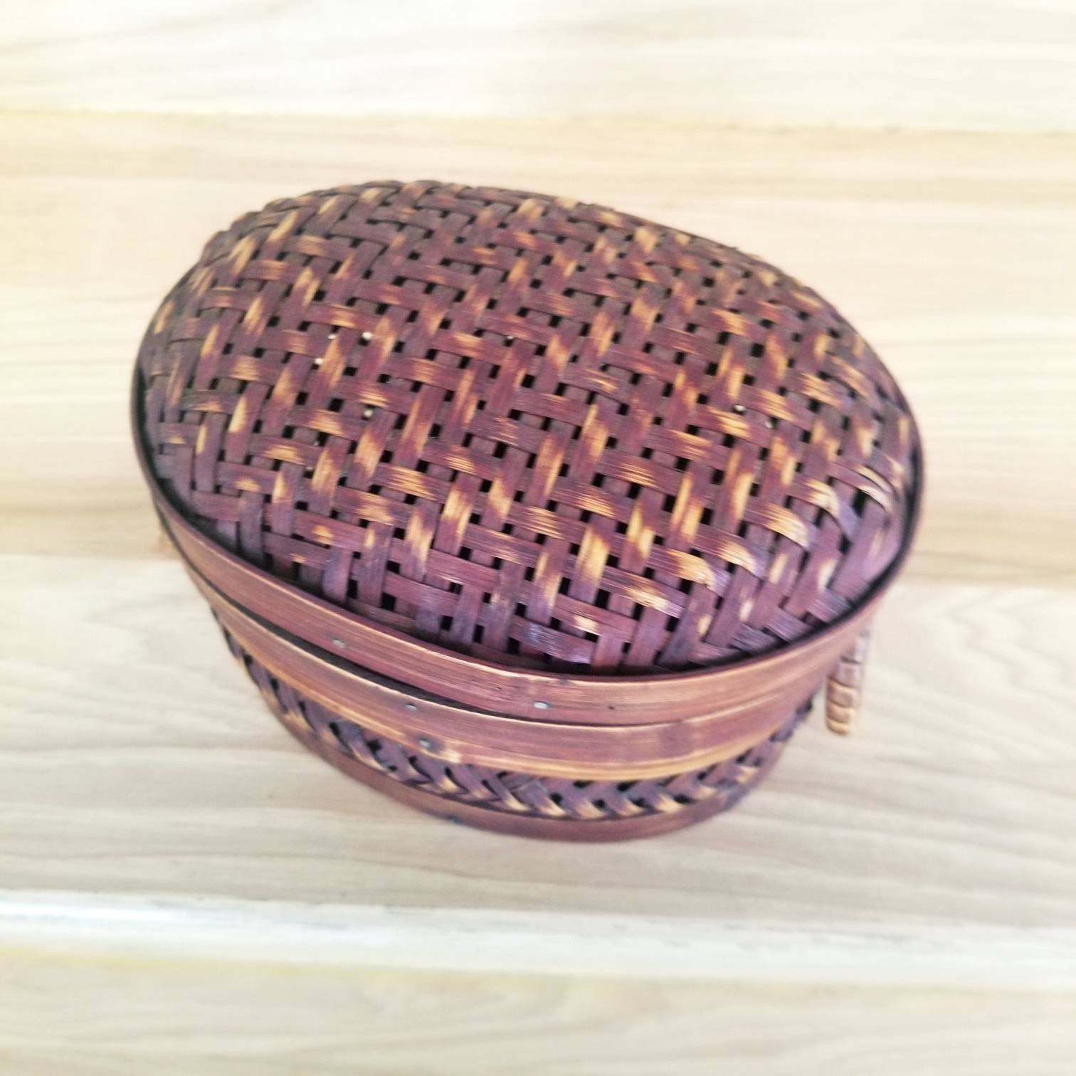 Vintage Wicker Trinket Box for Storage, Miniature Chest, Decorative ...