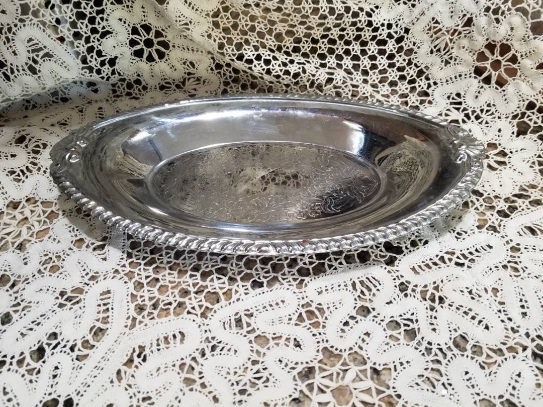 Vintage Chrome Platter Marked Danny Wilson Original Ribbed - Etsy