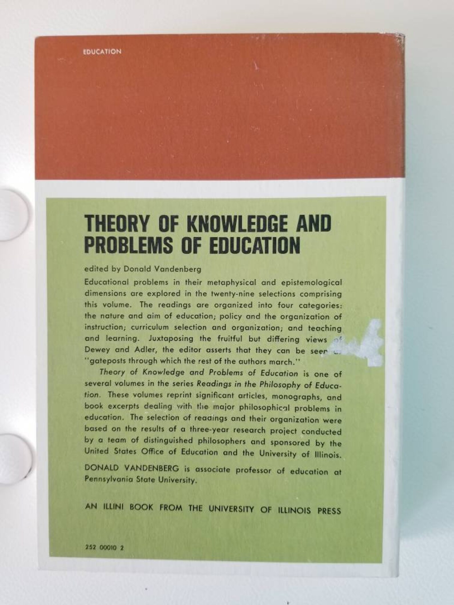 Vintage Book 1969 Theory of Knowledge and Problems of | Etsy