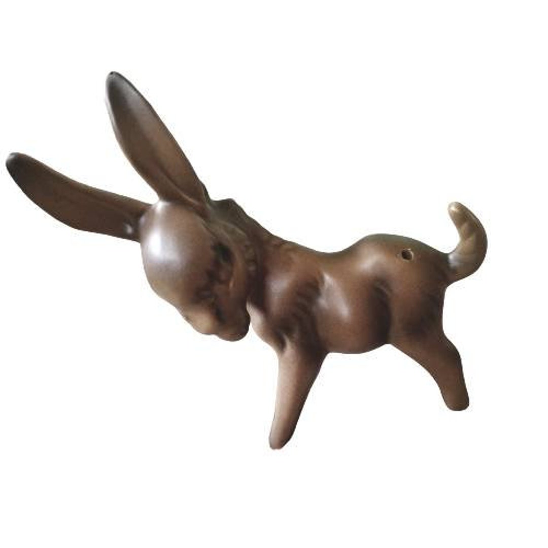 Vintage Ceramic Donkey Statuette, Donkey Statue, Donkey Figurine ...