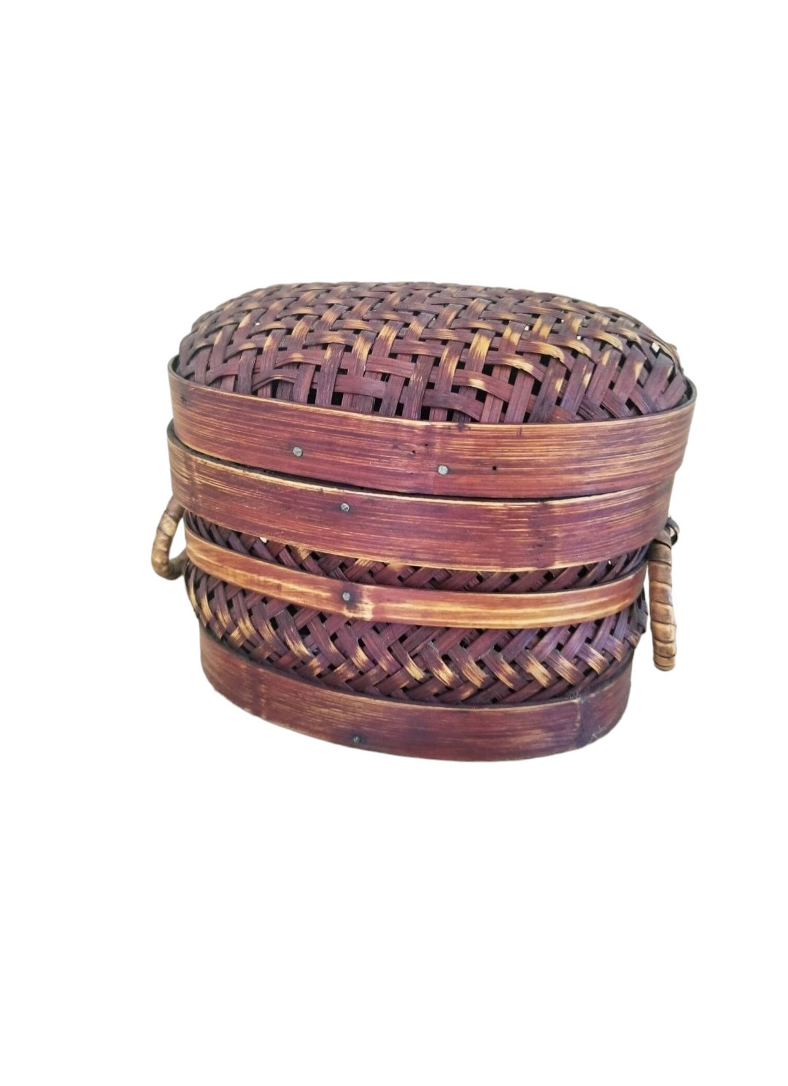 Vintage Wicker Trinket Box for Storage, Miniature Chest, Decorative ...