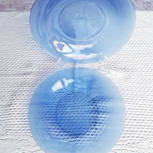 4 Vintage Blue Glass Bowls Made in Brazil Appetizer Bowls Blue ...