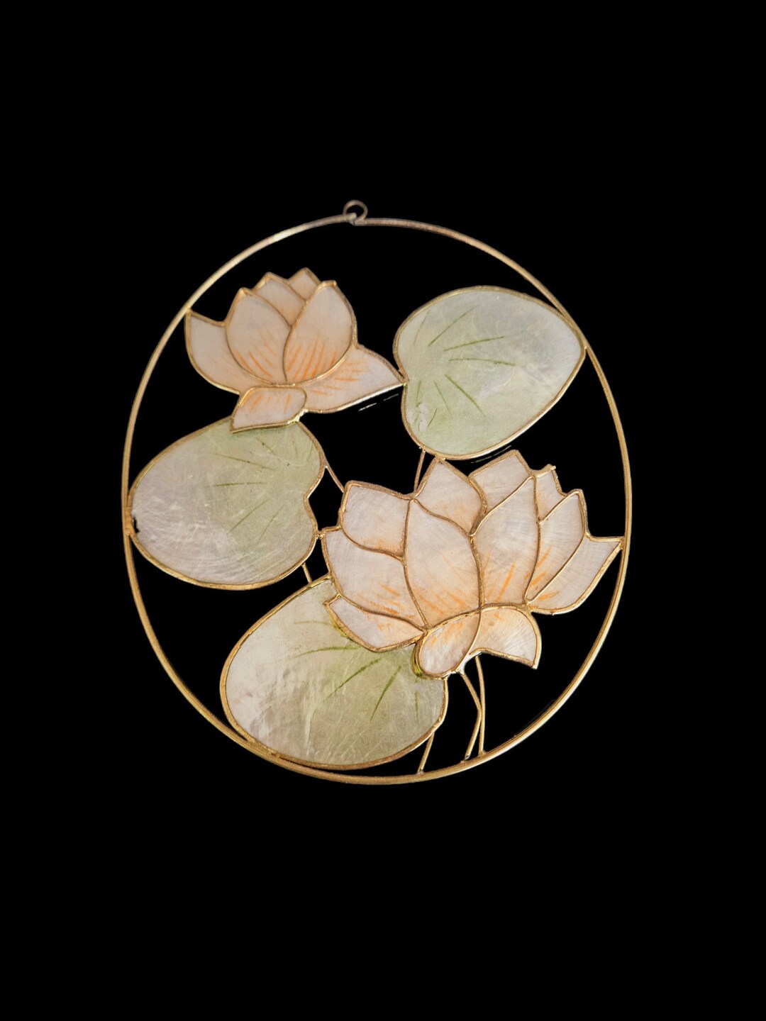 Vintage Mother of Pearl Window Decor, Mother of Pearl Flower Window ...