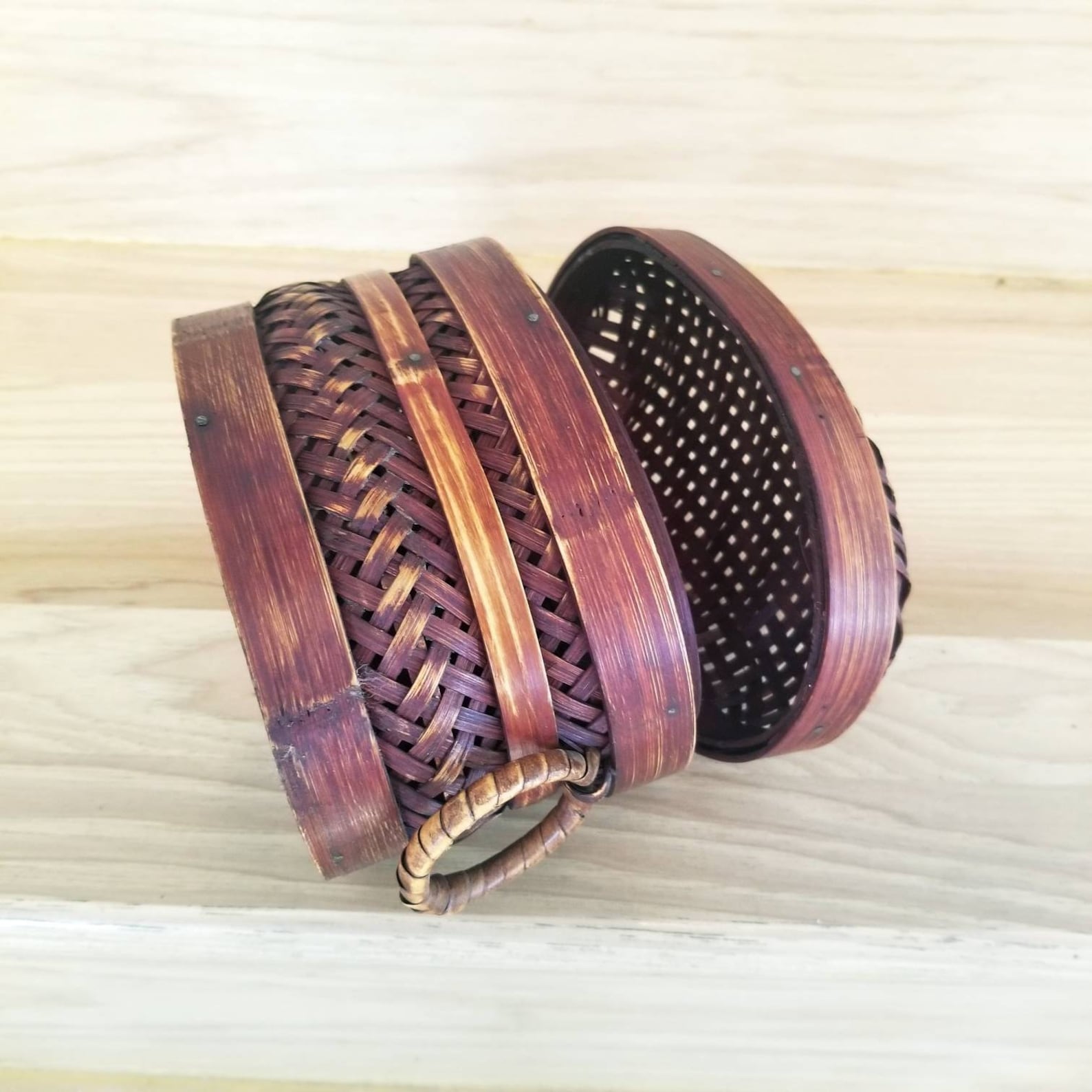 Vintage Wicker Trinket Box for Storage, Miniature Chest, Decorative ...