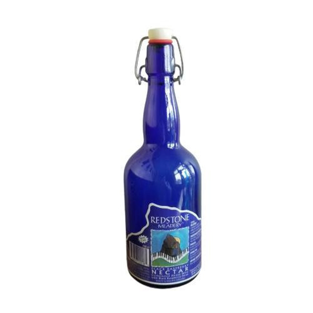 Vintage Cobalt Blue Bottle, Redstone Meadery Apple Nectar Bottle, Blue ...