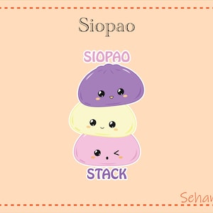 Sweet Cute Kawaii Siopao, Steamed Bun, Bao, Manapua Clipart Digital ...