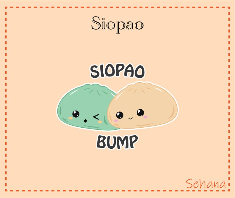 Sweet Cute Kawaii Siopao, Steamed Bun, Bao, Manapua Clipart Digital ...