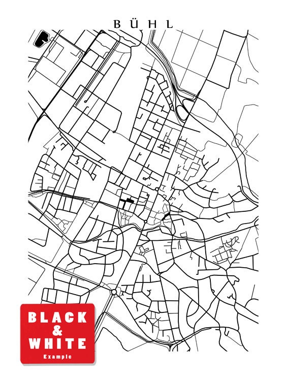 Bühl Map Print Germany Poster - Etsy Canada