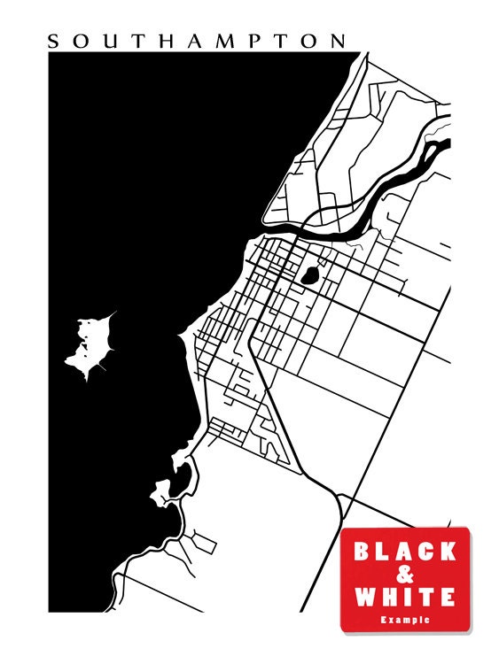 Southampton Map Print Ontario Poster Art | Etsy