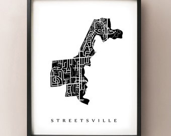 Malton Map Mississauga ON Neighbourhood Art Print | Etsy