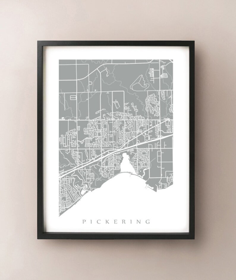 Pickering, Ontario Map Print - Etsy