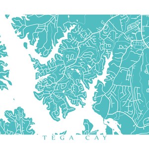 Tega Cay, SC Map Print - South Carolina Poster Art - Etsy