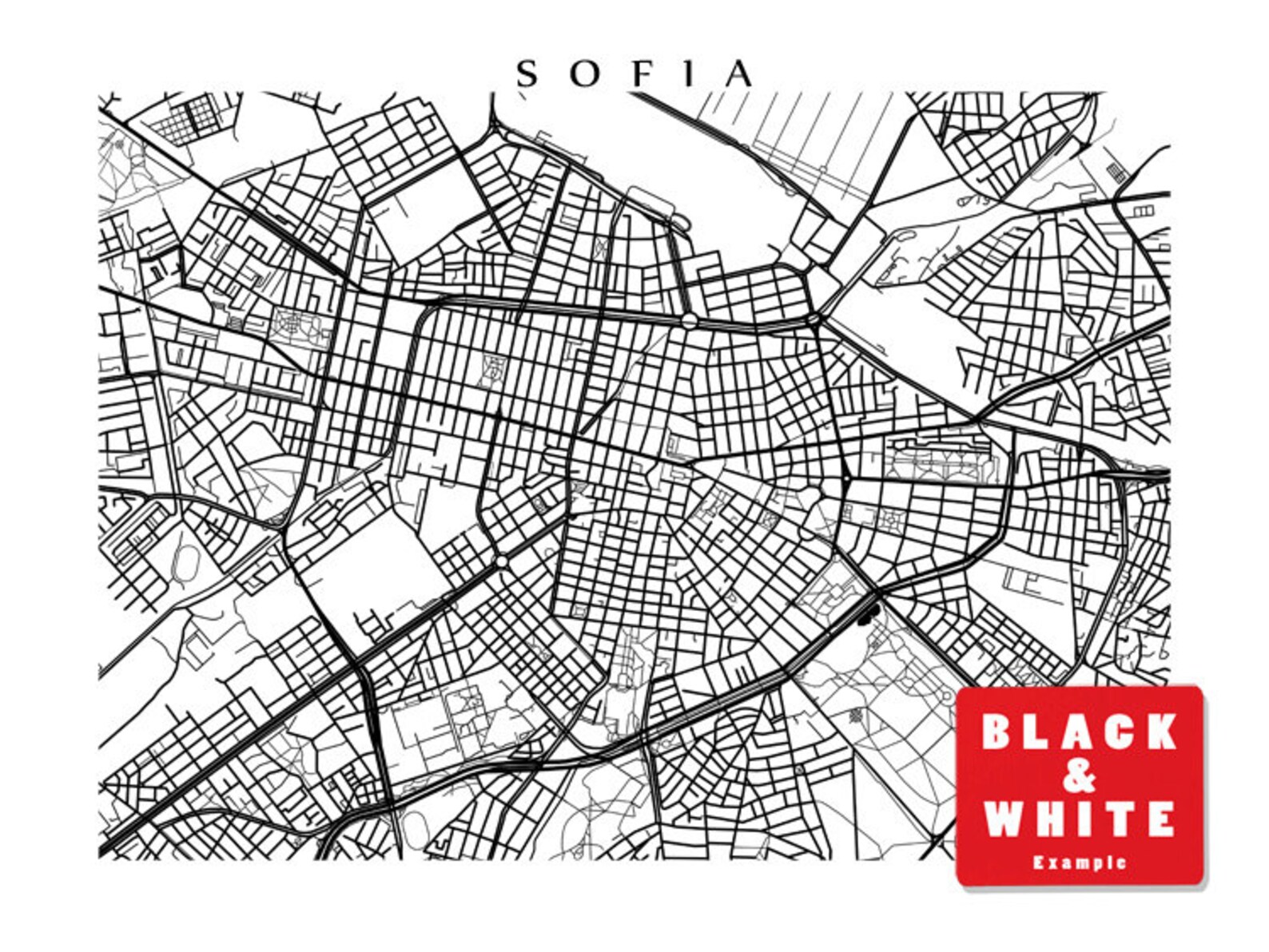 Sofia Map Print | Etsy