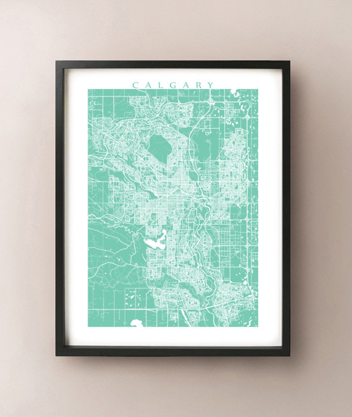 Calgary AB Map Art Print - Etsy