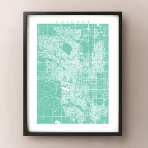 Calgary, AB Map Art Print - Etsy