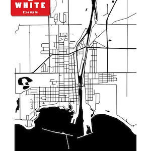 Port Colborne, ON Map - Canada Wall Art - Ontario - Niagara Region - Etsy