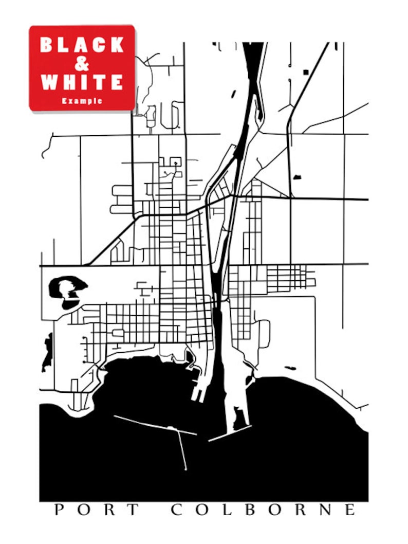Port Colborne, ON Map - Canada Wall Art - Ontario - Niagara Region - Etsy