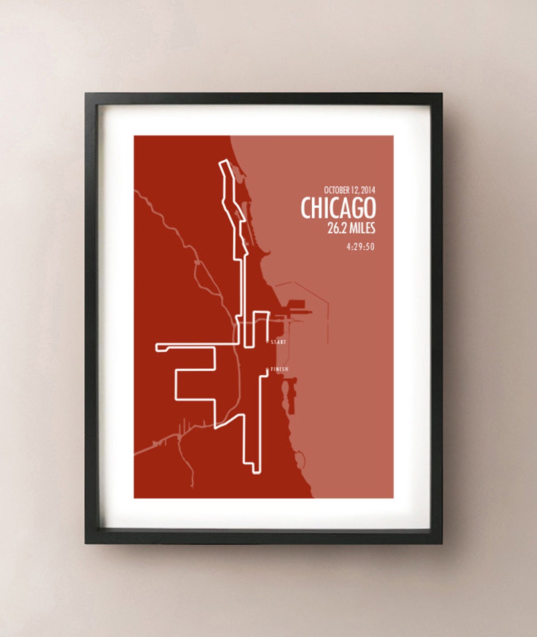 Chicago Marathon Print 2014 - Etsy