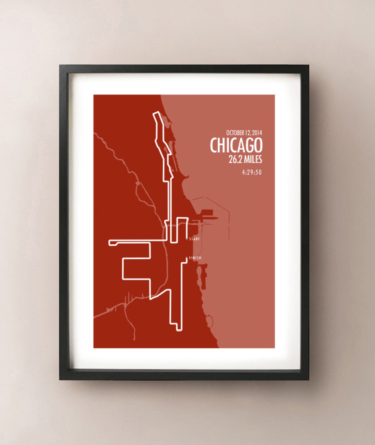 Chicago Marathon Print 2014 - Etsy