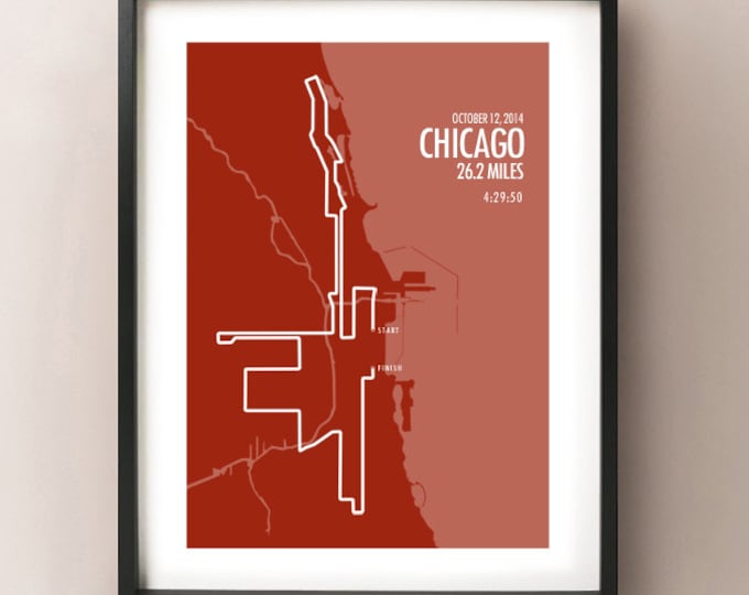 Chicago Marathon Print 2015 - Etsy Canada