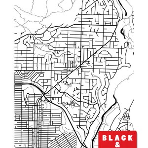 Lynn Valley, North Vancouver Map Poster Print - BC, Canada - Etsy