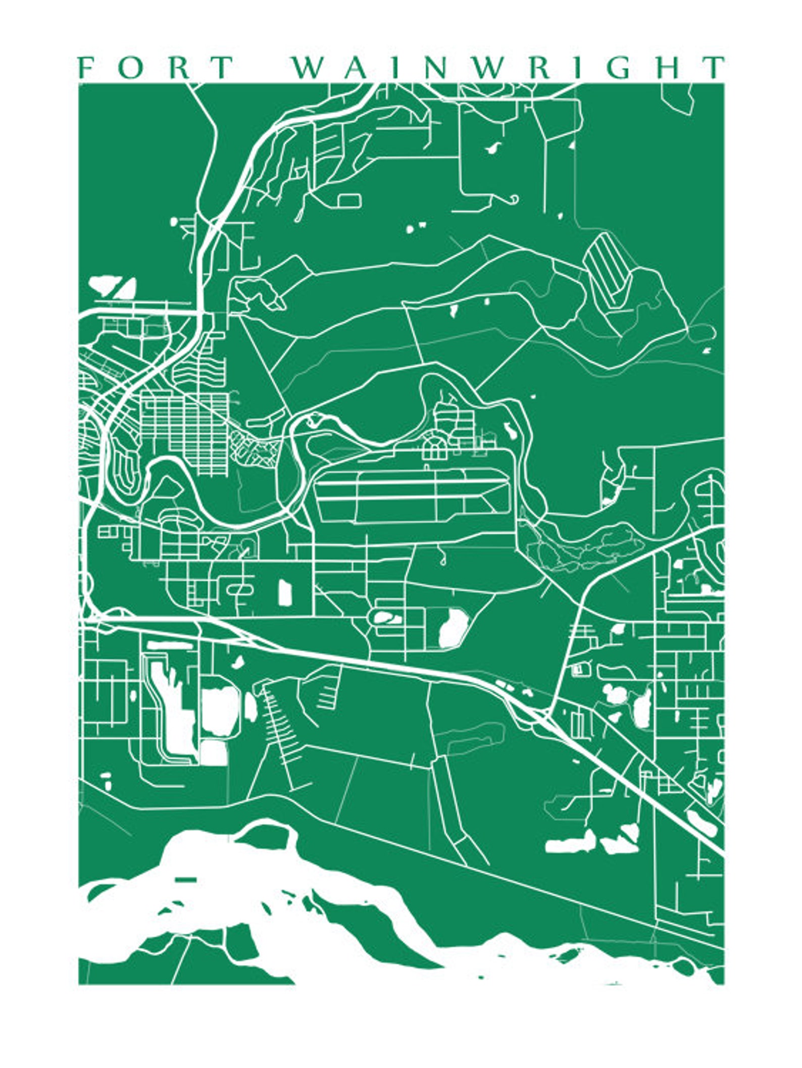 Fort Wainwright Fairbanks Alaska Map - Etsy