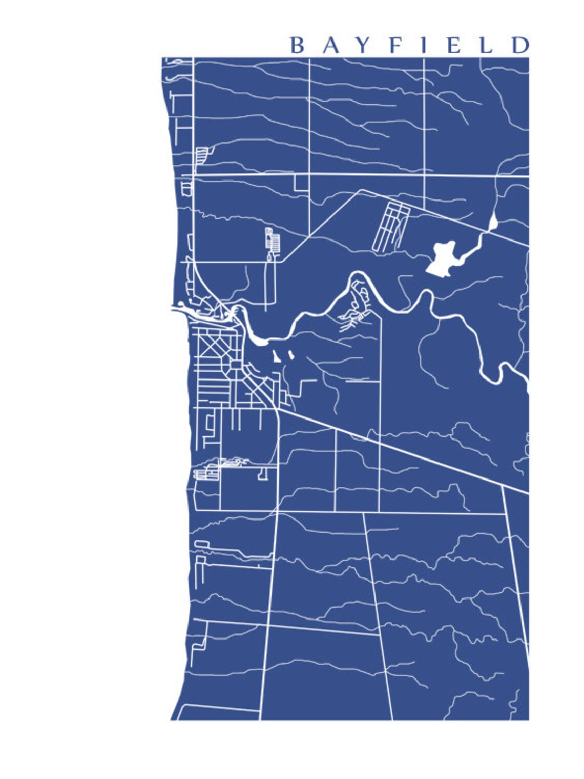 Bayfield Map Bluewater Ontario Lake Huron Print | Etsy