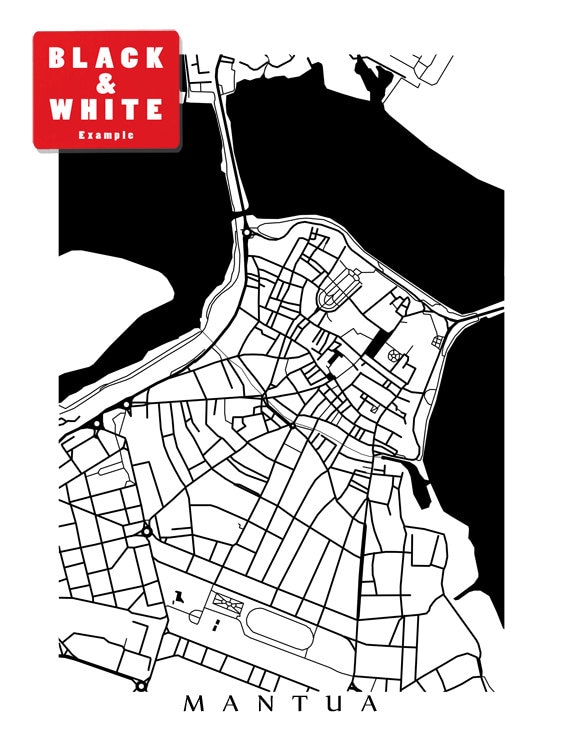 Mantua Map Art Print Italy Poster | Etsy