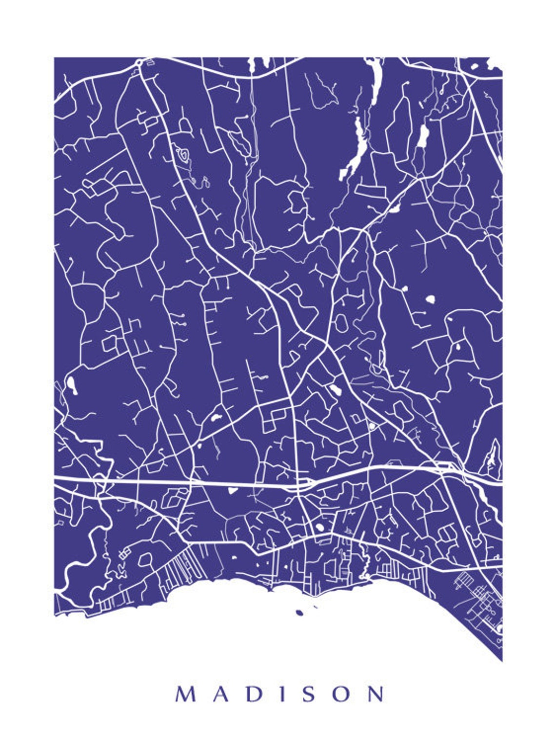 Madison CT Map Print | Etsy