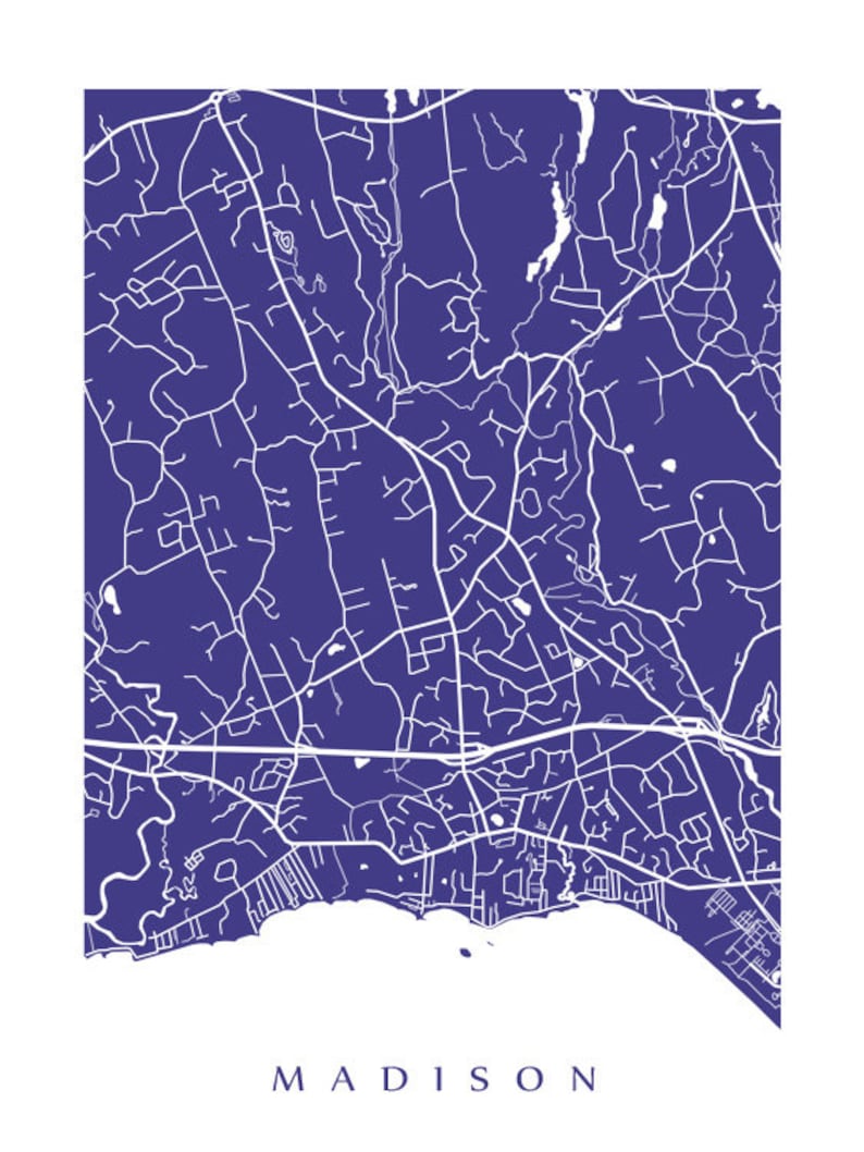 Madison CT Map Print - Etsy