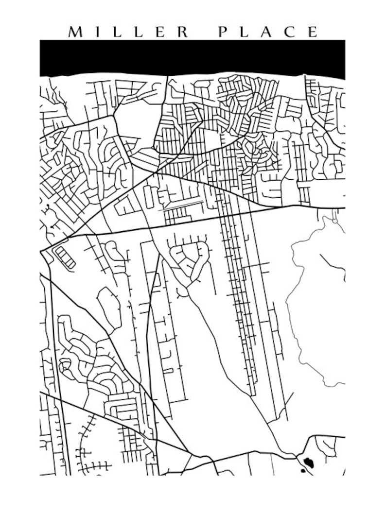 Miller Place Map Print New York Poster - Etsy