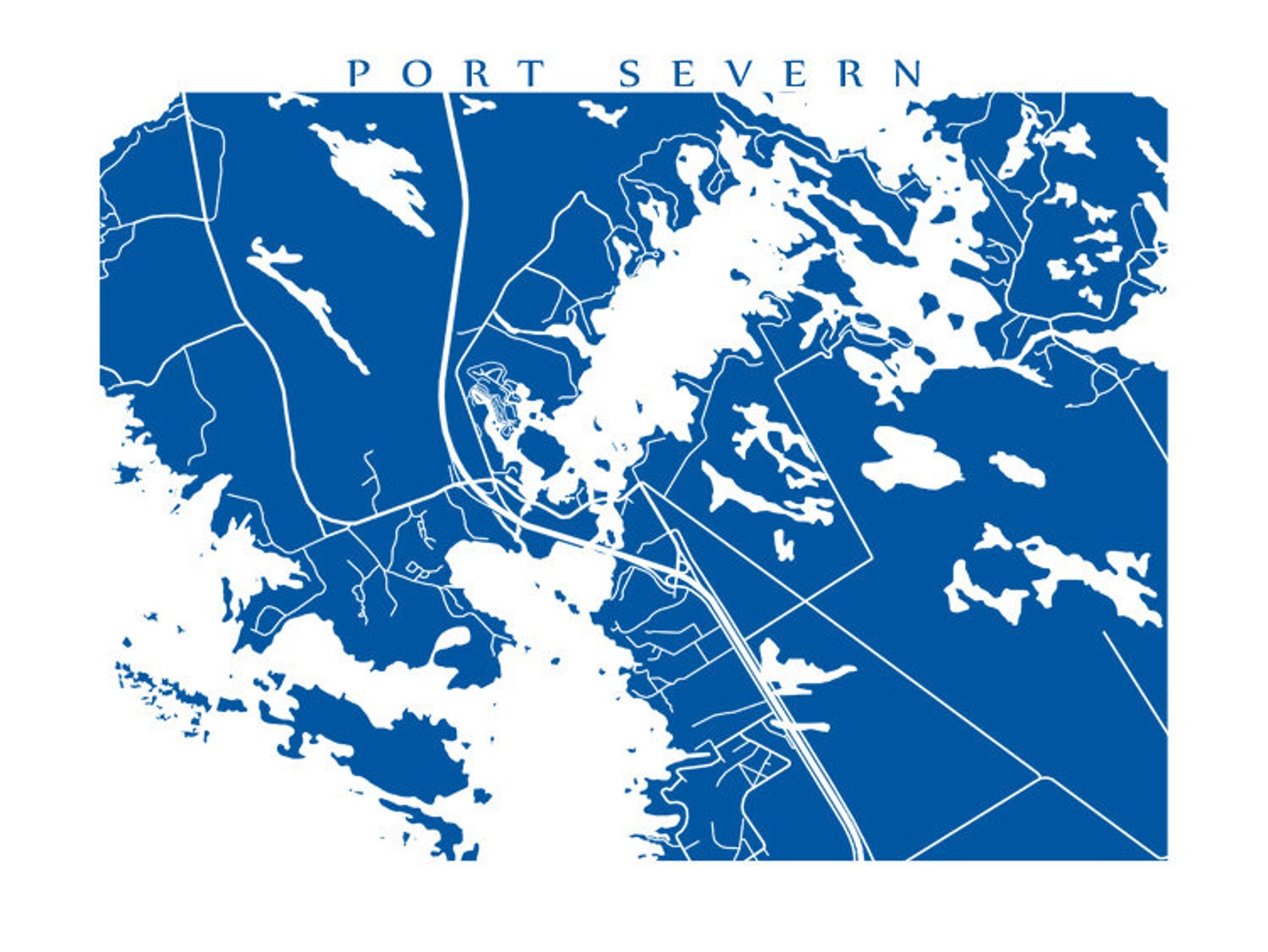 Port Severn Map Print Muskoka Ontario Poster Art - Etsy