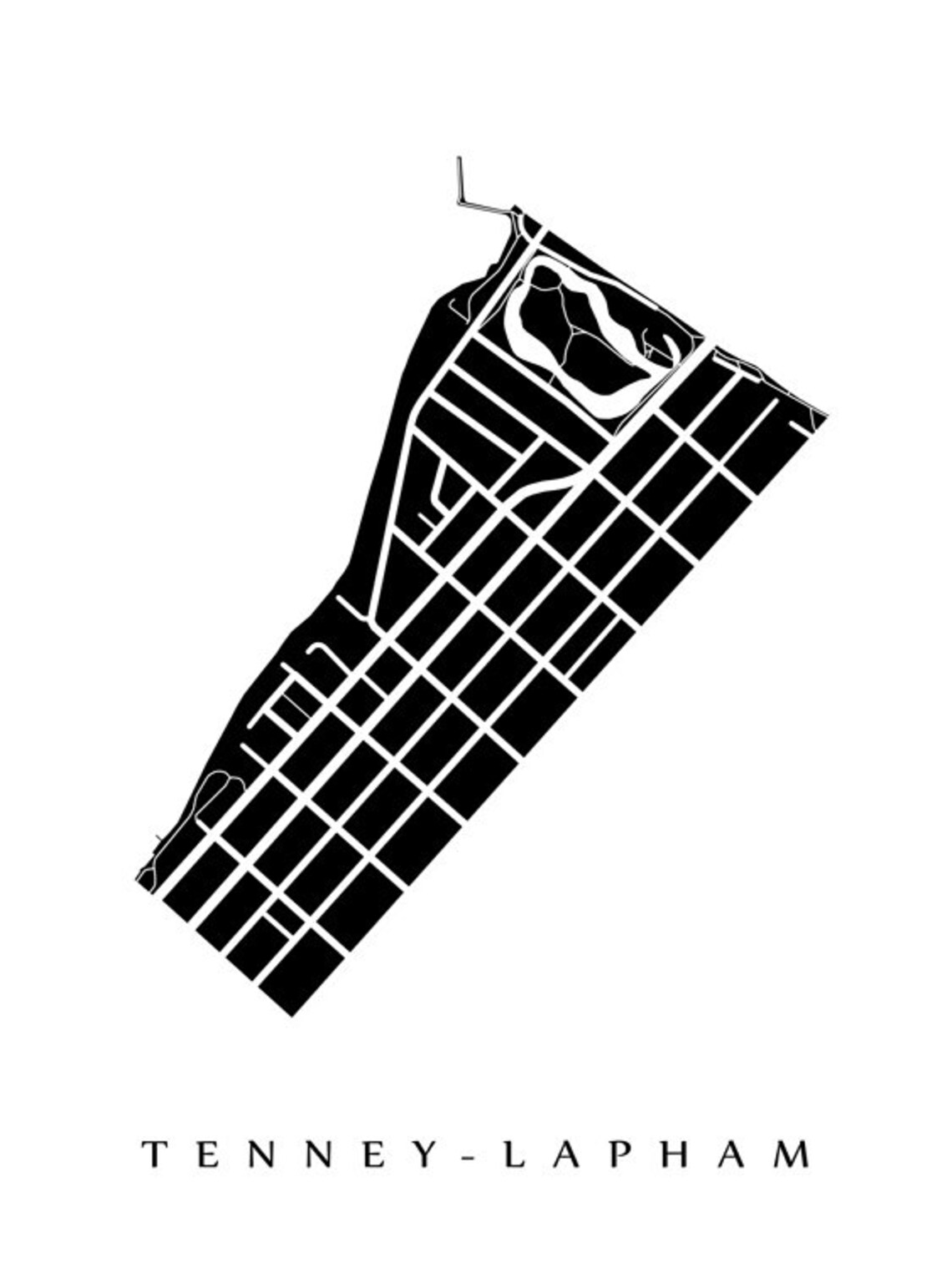 Tenney-lapham Map - Madison, WI Neighbourhood Art Print - Etsy