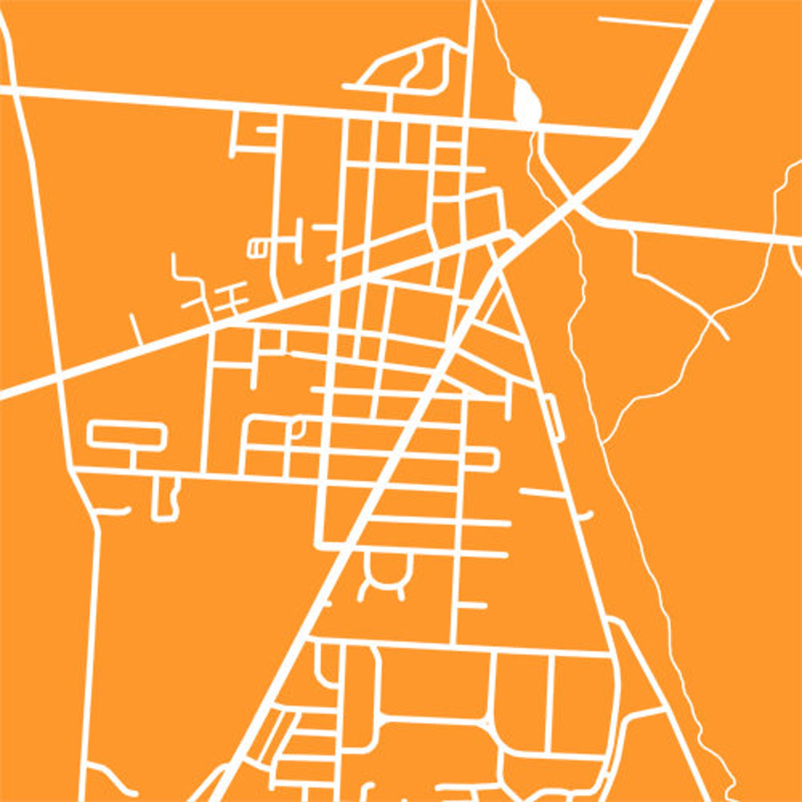 Yellow Springs Map - Ohio Poster Print - Etsy