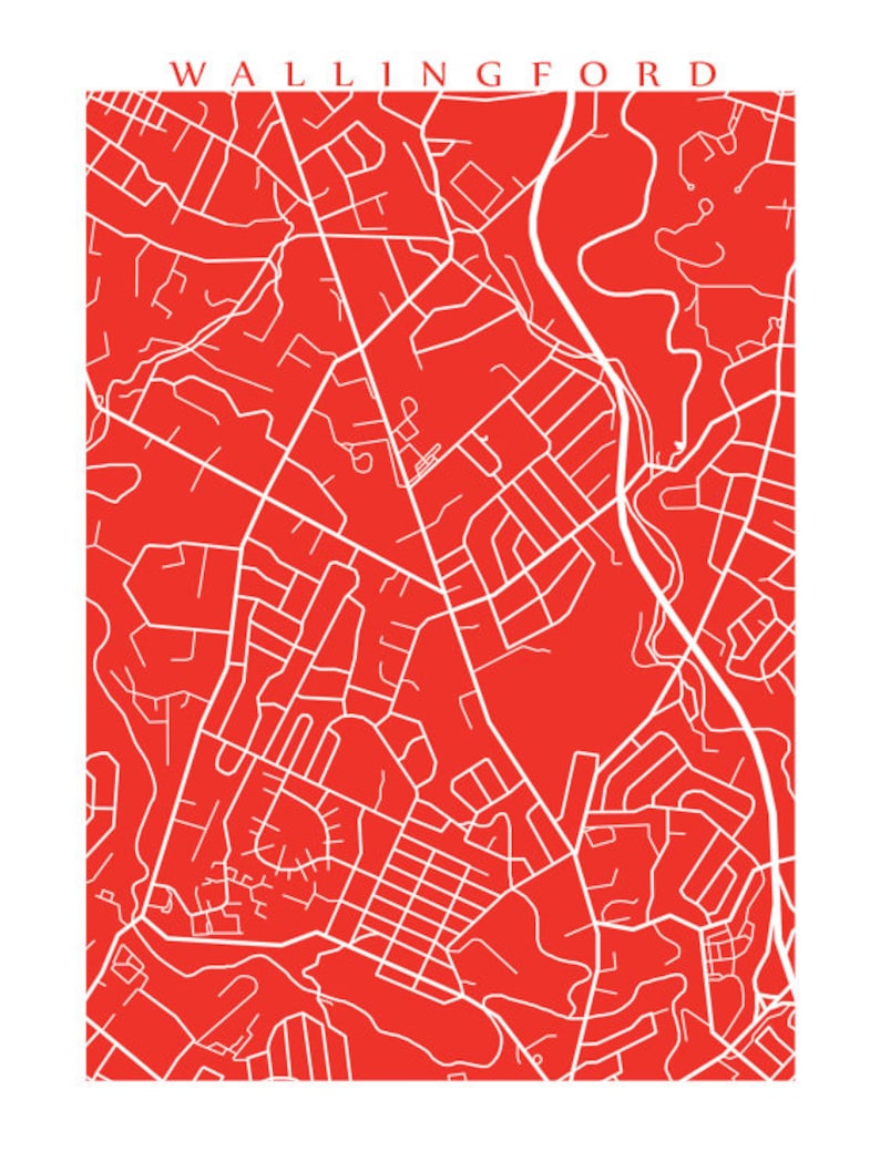 Wallingford PA Map Nether Providence Township Pennsylvania - Etsy