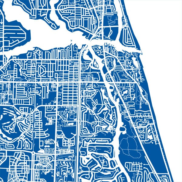 Jupiter FL Map Print Florida Poster | Etsy