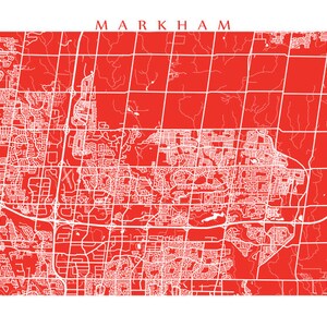 Markham Ontario Map Print - Etsy