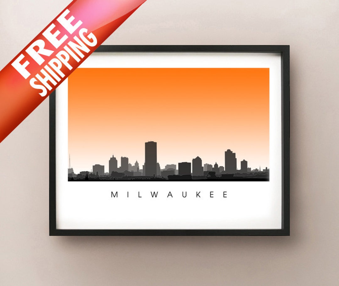 Milwaukee Skyline Art - Wisconsin City Poster Print - Etsy