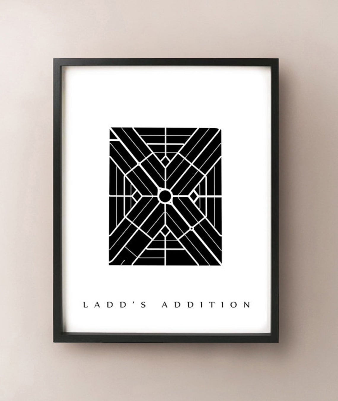 Ladd's Addition Neighborhood Map Print Portland Oregon | Etsy