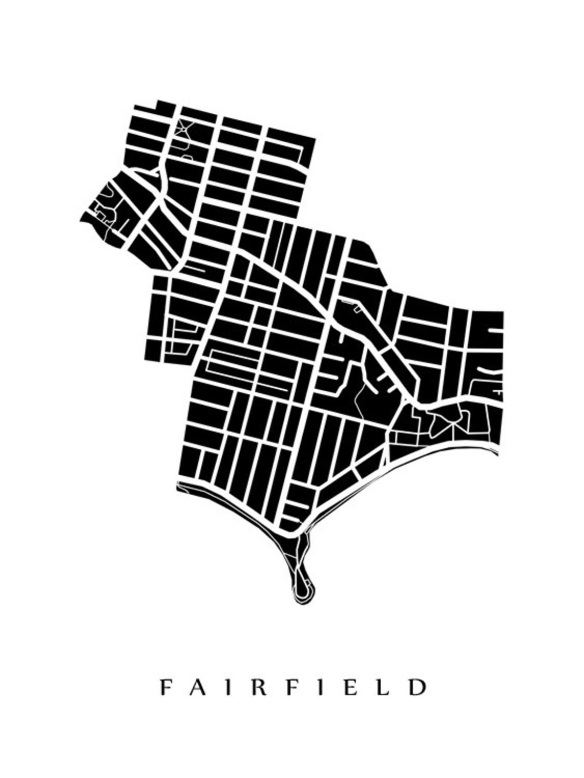 Fairfield Map Victoria Neighbourhood Art Print - Etsy