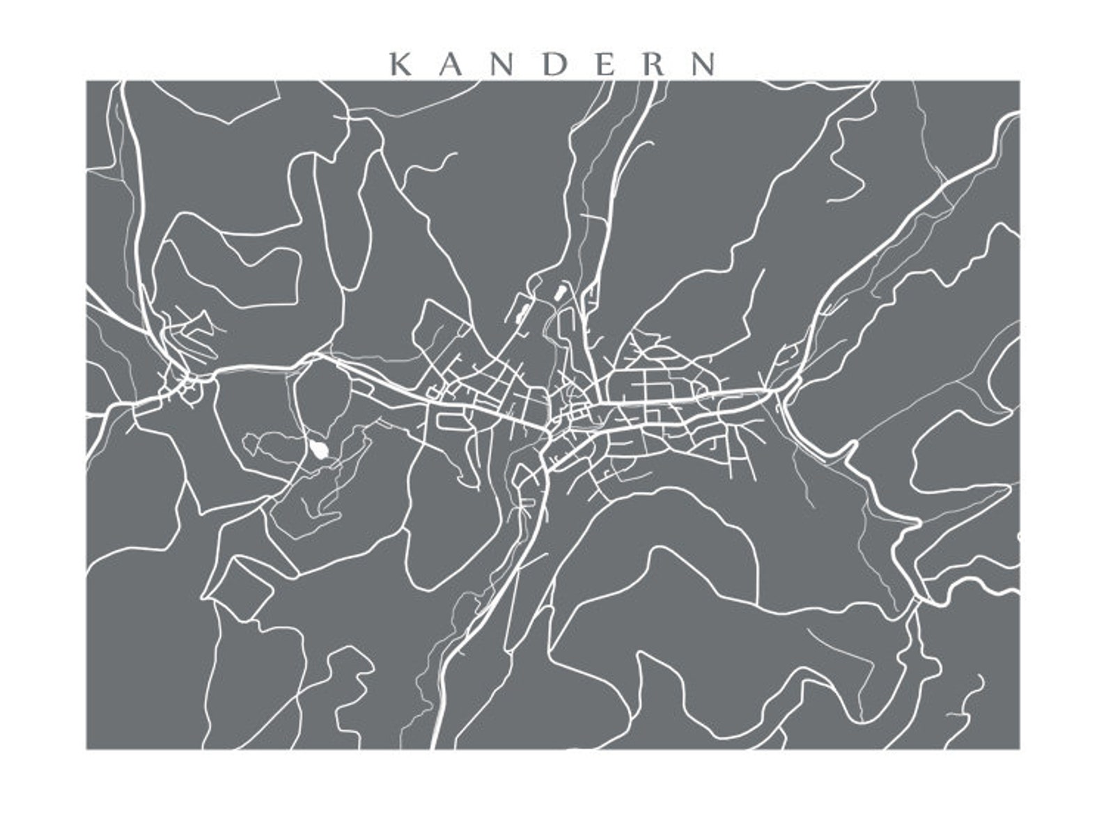 Kandern Map Germany Poster Print - Etsy