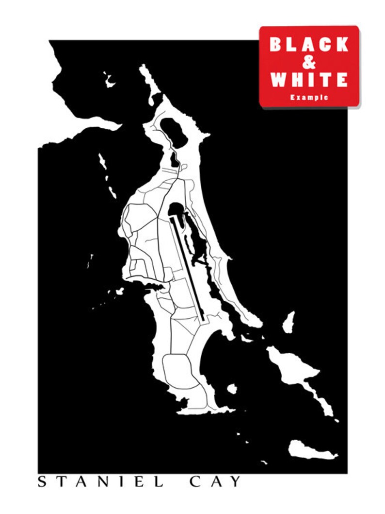 Staniel Cay, Bahamas Map Print - Etsy