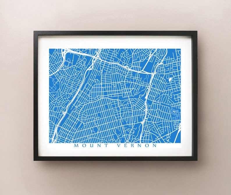 Mount Vernon NY Map Print Westchester New York - Etsy