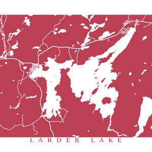 Larder Lake, Timiskaming, Northern Ontario Map Print - Etsy