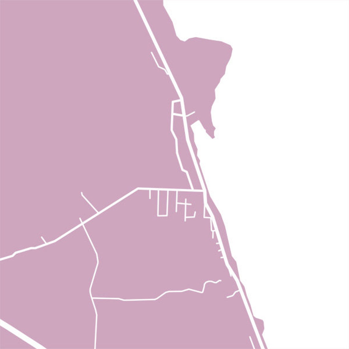 Union Bay Vancouver Island BC Map Poster Print British | Etsy