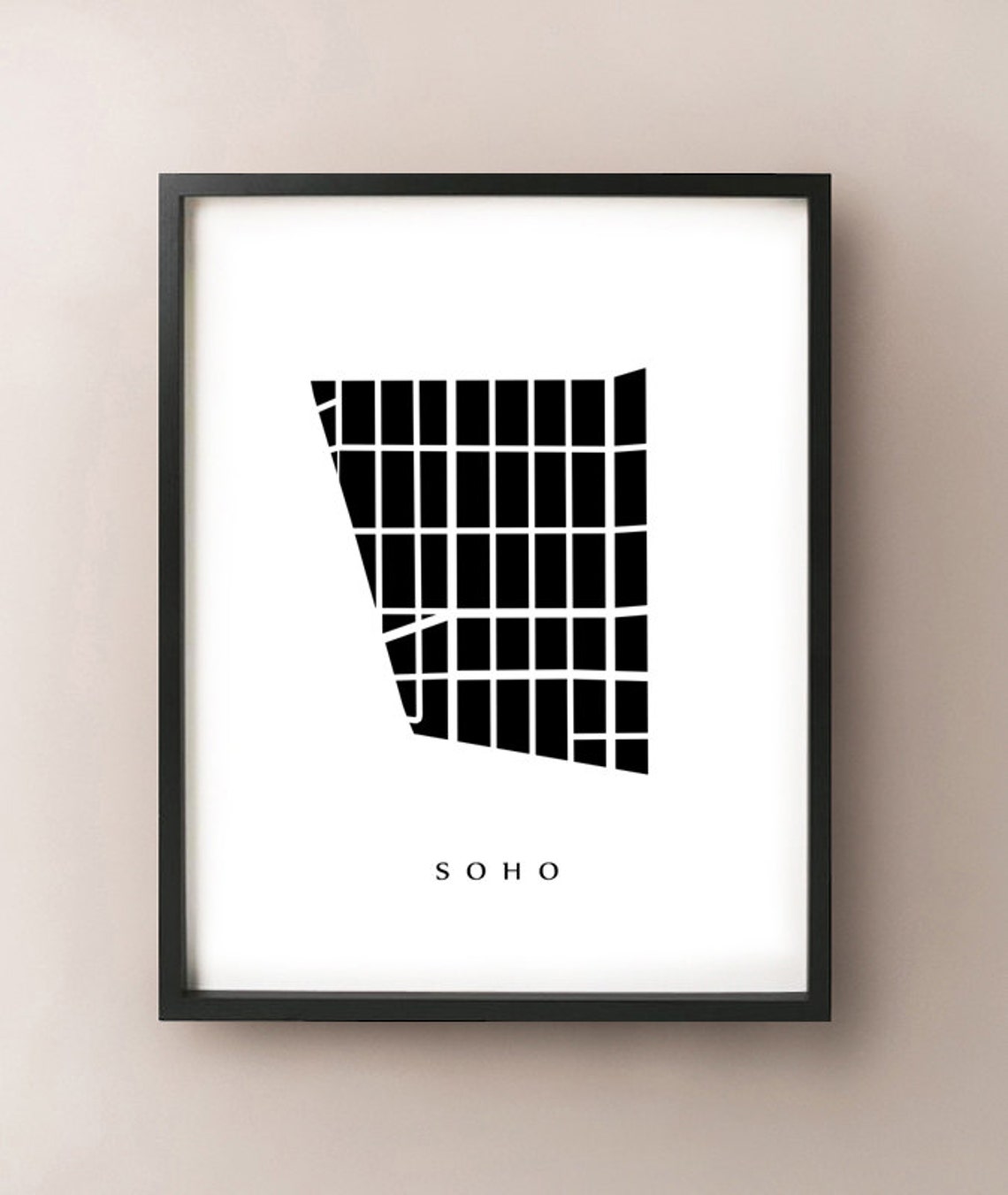 Soho Map Manhattan NYC Neighborhood Art Print - Etsy