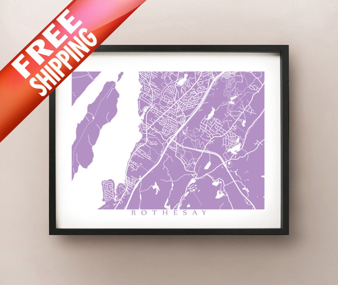 Rothesay Map - New Brunswick Art Poster - Etsy